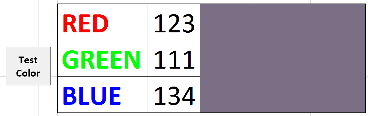 Lesson#126: Making a simple color tester with VBA - Excelabcd