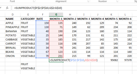 Lesson#132: How to make the function SUMPRODUCTIF - Excelabcd
