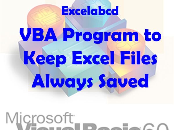 Lesson#223: VBA Program to Keep Excel Files Always Saved - Excelabcd